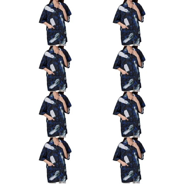 8 PCS ARBEITSKLEIDUNG Stoff Uniform Arbeitskittel Salonschürzen ...