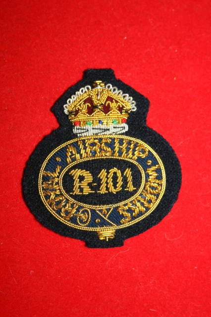 SUPERB RARE COPY British R101 Royal Airship Works Officers Bullion Cap ...
