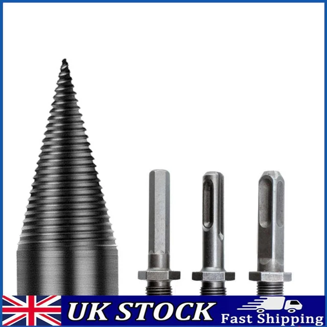 32MM FIREWOOD SPLITTER Drill Bits Cutting Wood Auger w/Connecting Rod £ ...