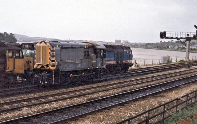 35MM SLIDE BR British Railways Diesel Loco Class 08 08645 at Laira 1991 ...
