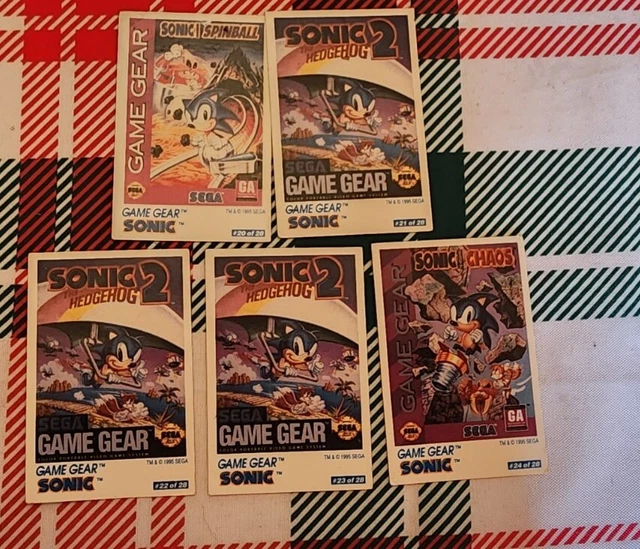 RARE SONIC BUBBLE Gum Sega Game Gear Cards Lot of 5 Hedgehog 1995 #20 ...