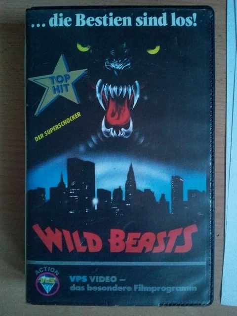VHS RARITÄT: WILD BEASTS - DIE BESTIEN SIND LOS (1984) Tierhorror NUR ...
