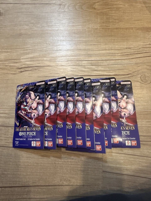 ONE PIECE TCG The Azure Sea’s Seven OP 14 Booster sleeves. Lot Of 10. £ ...