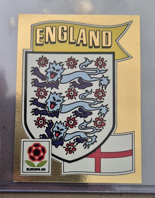 STICKER 113 ENGLAND ANGLETERRE Badge Euro Europa 80 Panini Unused Mint ...