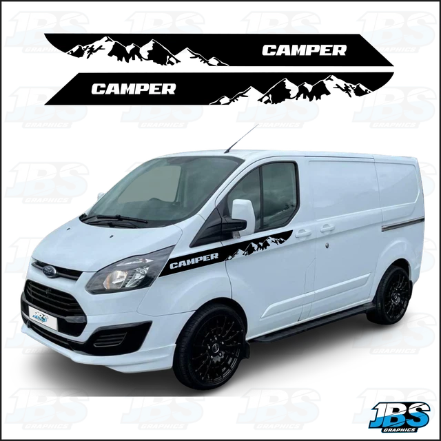 FORD TRANSIT CUSTOM CAMPER Mountain Wing Vinyl Graphics Stickers Decals ...