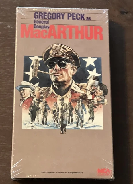 GREGORY PECK AS MacArthur (VHS, 1989) MCA Universal Watermarks £5.54 ...