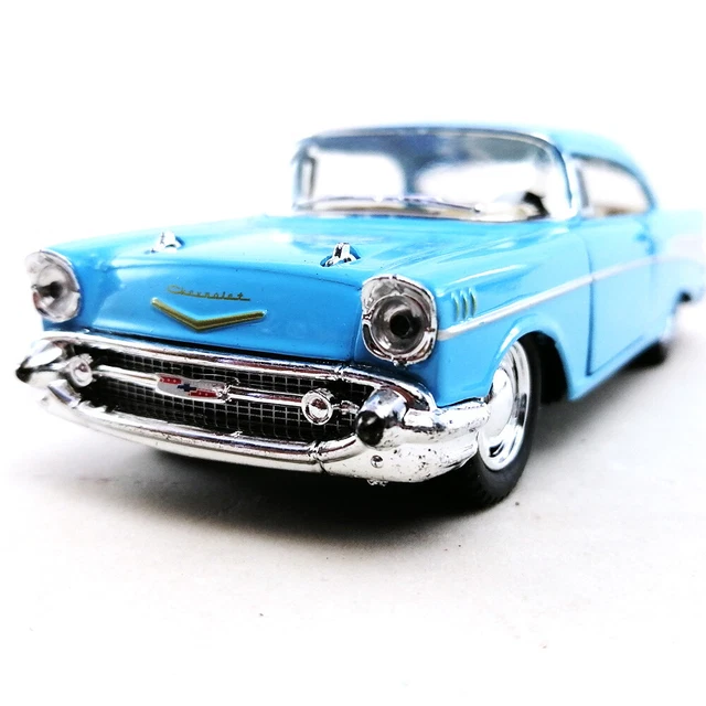 1957 CHEVROLET BEL Air Die-Cast Model Toy Car Kinsmart Scale 1:40 ...