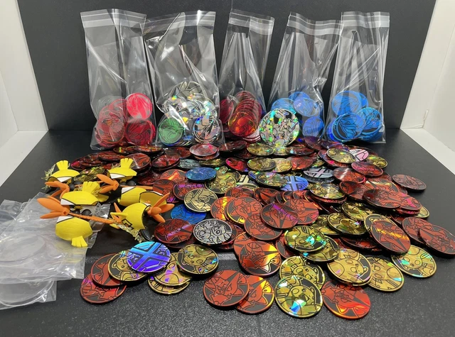 POKEMON TCG RAICHU Volcanion Lucario Rayquaza Lugia Kyurem Coin Lot of ...