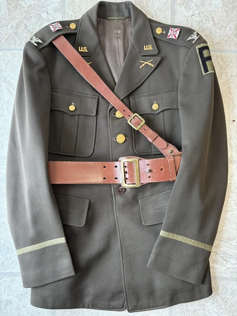 US ARMY WWII Colonel's Jacket with 1st Army, Pink Trousers, Sam Browne ...