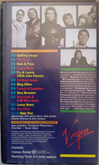 SECRET POLICEMAN'S THIRD Ball - The Comedy VHS PAL Video Cleese ...