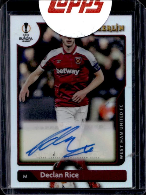 2021-22 TOPPS CHROME Merlin Declan riz autographe #A-DR West Ham United ...