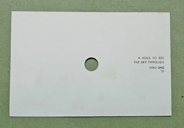 FLUXUS 1971; YOKO ONO: ""Un buco per vedere il cielo attraverso""; 1a ...