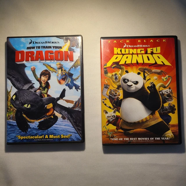 DREAMWORKS DVD SHREK KUNG FU PANDA MADAGASCAR HOW to TRAIN YOUR DRAGON ...