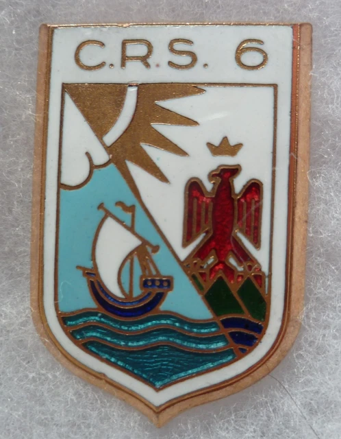 1947 ORIGINAL FRANCE ORIGINAL POLICE badge CRS 6 enamel Drago Béranger 1947 £31.70 - PicClick UK