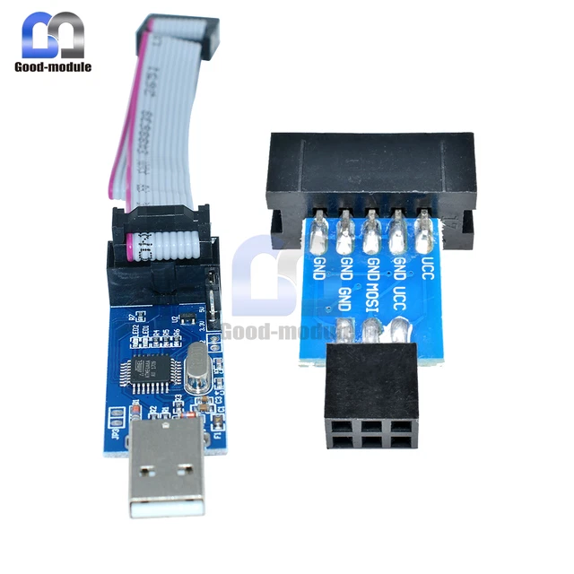 10 PIN CONVERT to Standard 6 Pin Adapter Board+USBASP USBISP AVR ...