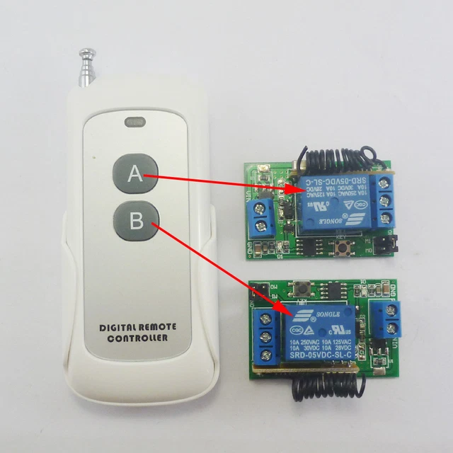 DC5V 433MHZ RF Wireless Remote On/off Switch + Delay Time Timer ...