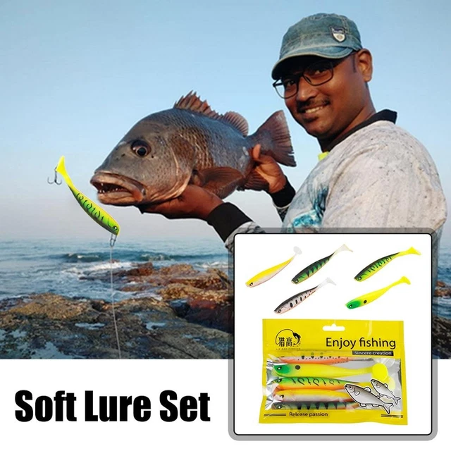 HUNTING HIGH ROAD Ya T-tail Soft Bait 5 Bag Fake Bait Bionic;' EUR 5,21 ...