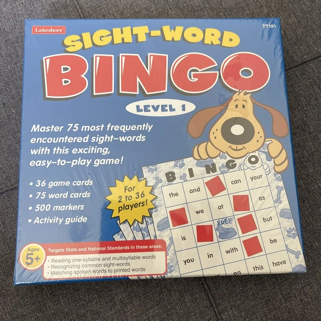 SIGHT-WORD BINGO LEVEL 1 Children's Educational Game by Lakeshore New ...