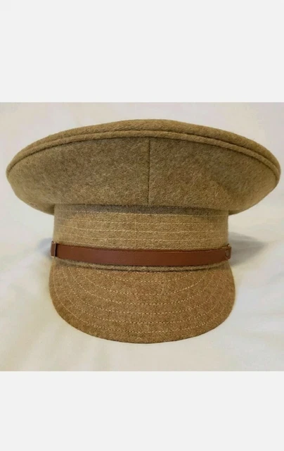 WW1 UK BRITISH Army Military Officers Enlisted Trench Wool Visor Hat ...