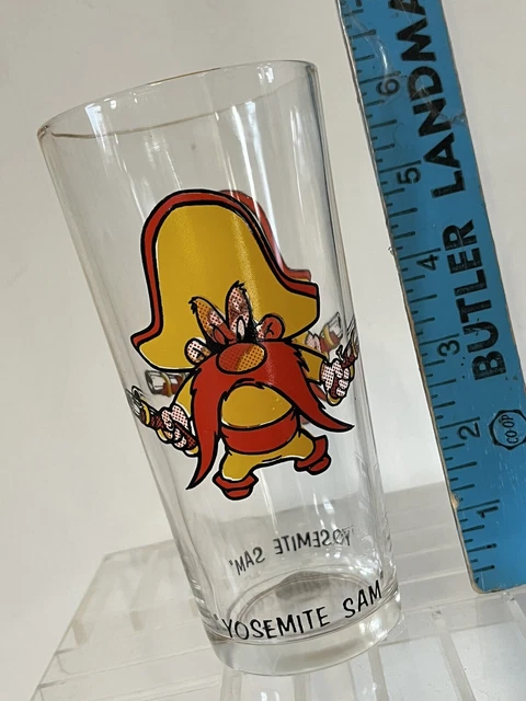 PEPSI COLLECTOR SERIES Yosemite Sam Glass Warner Bros Looney Tunes ...