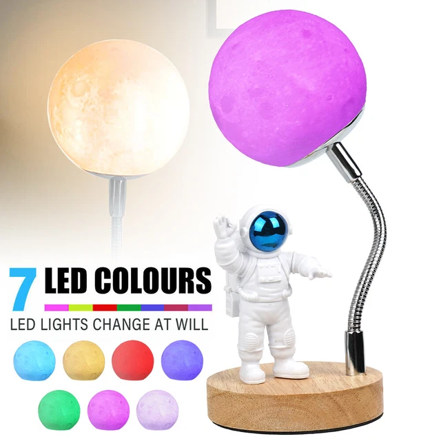 MOON LAMP FOR Kids,Space Buddy Lights with 7 Color Astronaut Night ...