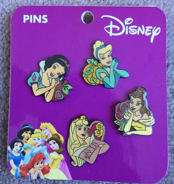 DISNEY HKDL 4-PIN Mini Set Princesses Cinderella Snow White Belle ...