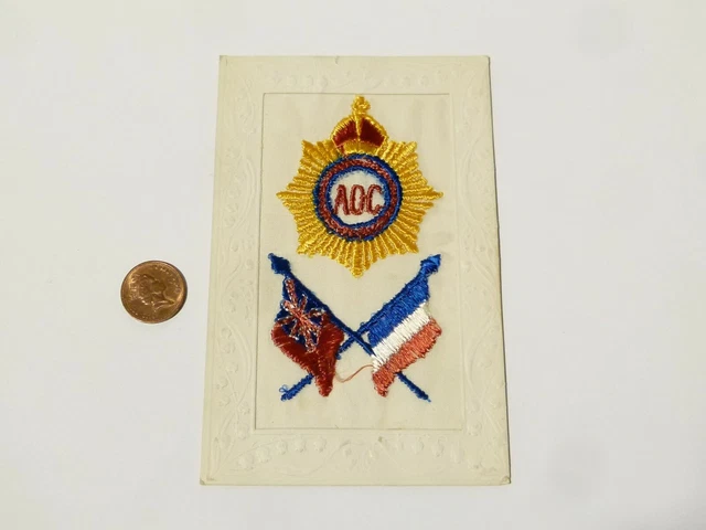 WW1 AOC ARMY Ordnance Corps Regiment Badge French Embroidered Silk ...