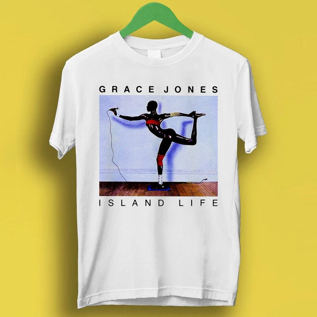 GRACE JONES ISLAND Life Model Singer Actress Music Gift Top Tee T Shirt ...