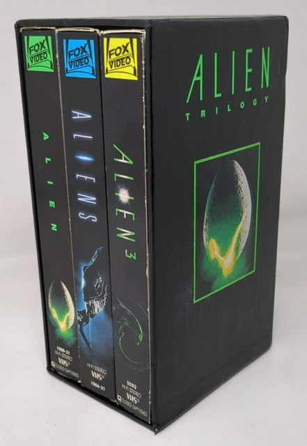 ALIEN TRILOGY VHS Box Set 1993 Alien Aliens Alien 3 Sigourney Weaver ...