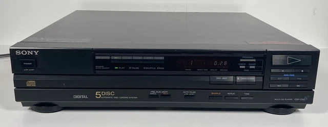 RARE VINTAGE SONY Audiophile 5 disc CD Player CDP-C5S £86.38 - PicClick UK