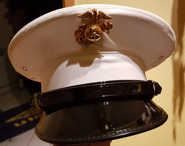 USMC SERVICE CAP Gr.. 6 3/4 mit Pin EUR 47,50 - PicClick DE