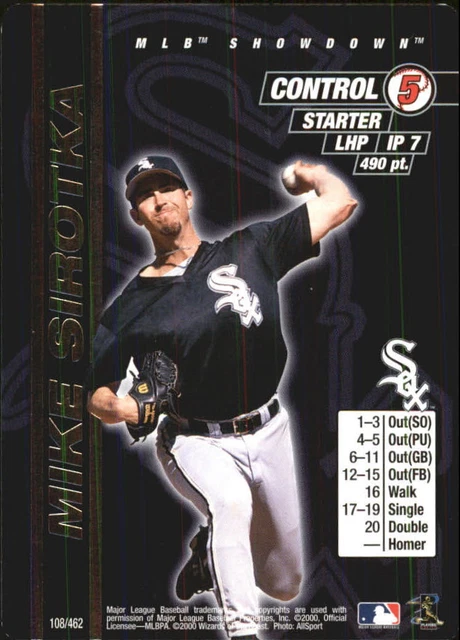 CARTE DE BASEBALL 2000 MLB Showdown Unlimited Chicago White Sox #108 ...