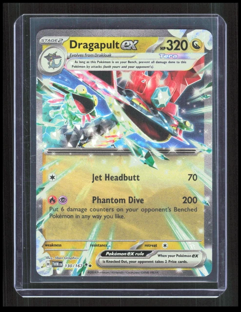 DRAGAPULT EX 130/167 Holo SV06: Twilight Masquerade Pokemon tcg CB-2-4 ...