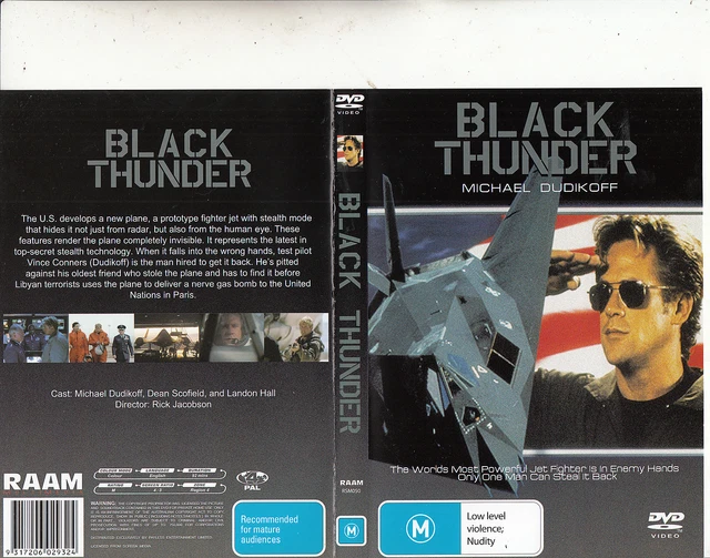 BLACK THUNDER-1998-[MICHAEL DUDIKOFF]-RAAM Multimeadia-Movie RM-DVD $24.95 - PicClick AU