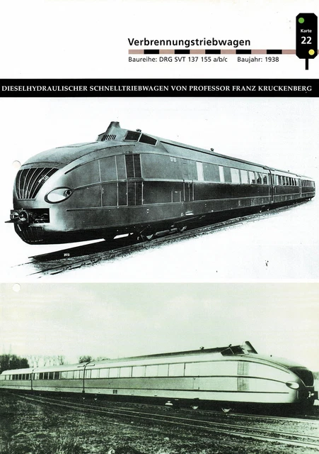 BAUREIHE: DRG SVT 137 155 a/b/c Franz Kruckenberg - Datenblatt EUR 1,00 ...