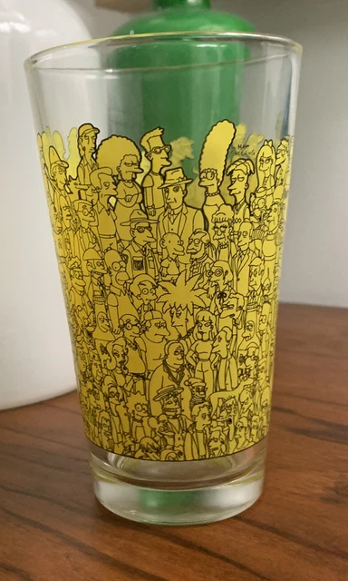 THE SIMPSONS 2007 Heavy Glass Tumbler Made in USA Twentieth Century Fox ...
