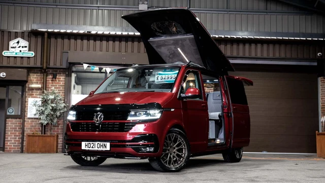 VOLKSWAGEN TRANSPORTER VW T6.1 Highline Fortana Red Campervan £52,995. ...