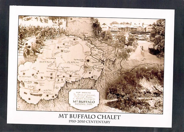 E0176 AUSTRALIA SA Mount Buffalo Chalet Centenary Map postcard EUR 9,35 ...