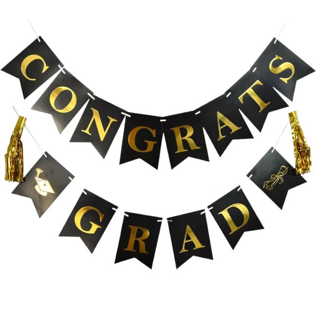 GRADUATION PARTY DECORATIONS Backdrop Congrats Grad Banner $9.99 - PicClick