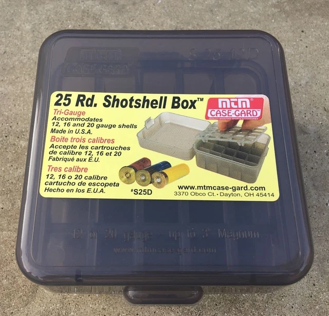 MTM CASE-GARD S25D-41 Shotshell Box w/Flip Top for 25 Shotgun ...