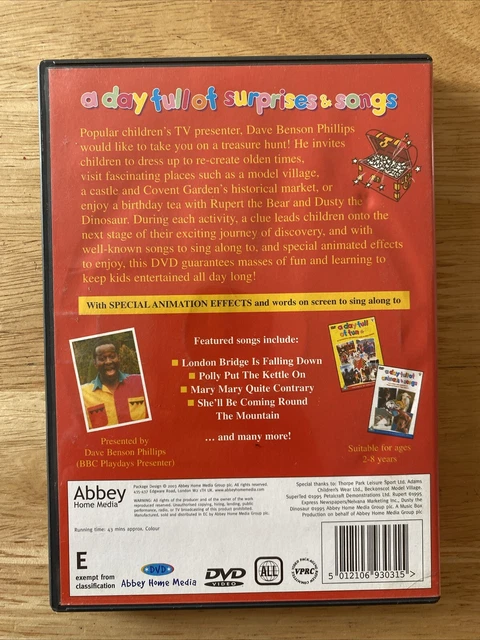 A DAY FULL OF FUN / A DAY FULL OF SONGS / SUPRISES & SONGS DVDs X 3 ...