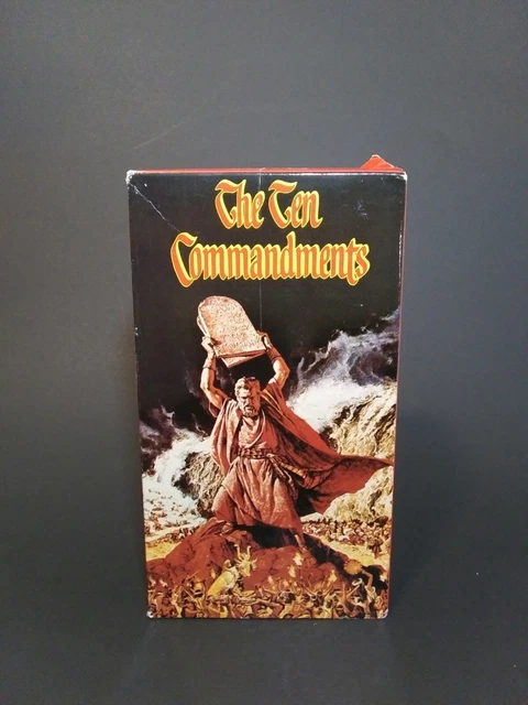 THE TEN COMMANDMENTS VHS 1980 Bible Epic Charlton Heston Yul Brynner £4 ...