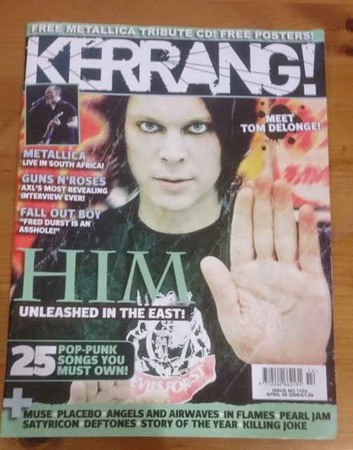 KERRANG! MAGAZINE 2006 April 8 issue 1102 - HIM, Metallica, Guns N ...