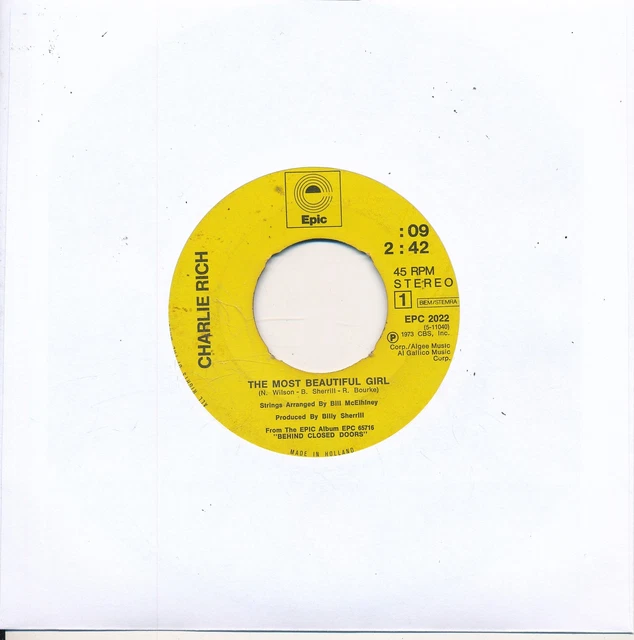 THE MOST BEAUTIFUL Girl - Charlie Rich - LC Single 7" Vinyl 202/11 £4.20 - PicClick UK
