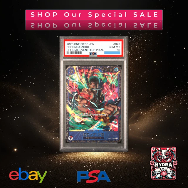 PSA 10 RORONOA Zoro SR 2023 One Piece Flagship Battle Victory OP01-025 Japanese EUR 5.300,00 ...