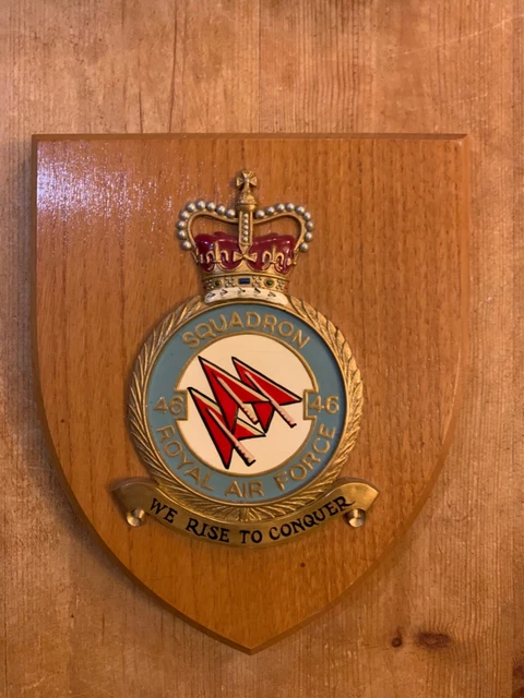 VINTAGE RAF ROYAL Air Force Plaque Shield No 46 Sqn £5.00 - PicClick UK