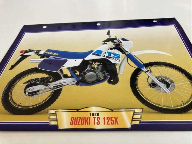 SUZUKI TS125X 1986 TSX 125 fiche carte motorrad passion collection ...