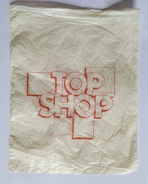 VINTAGE 1980S TOP Shop Small Plastic Bag - 22cm x 17cm £4.00 - PicClick UK