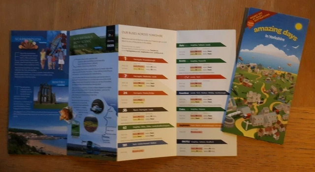 TRANSDEV: AMAZING DAYS in Yorkshire folded map/leaflet issued for 2019 ...