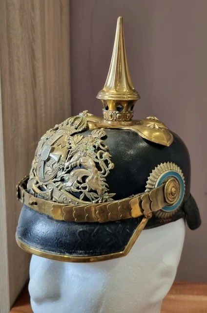 ORIGINAL M1886 GERMAN Army Bavarian Reserve Officer Pickelhaube WW1 ...